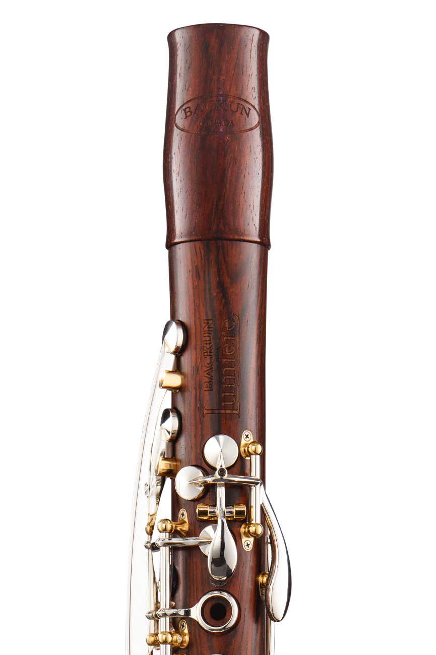 Backun Lumiere - Cocobolo with Silver Keys & Gold Posts - Bb Clarinet