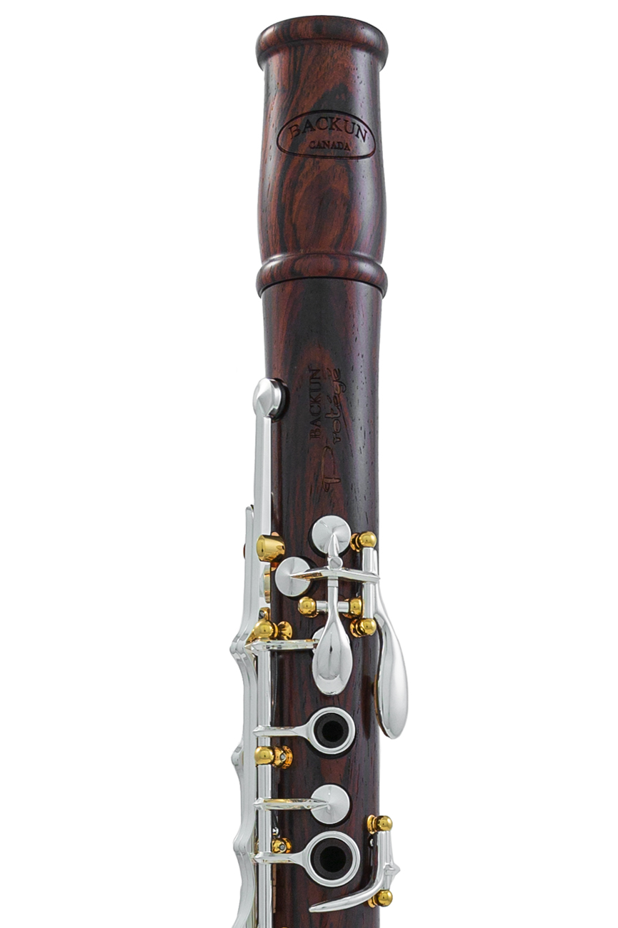 Backun Protege with Eb Lever - Cocobolo with Gold Posts & Silver Keys