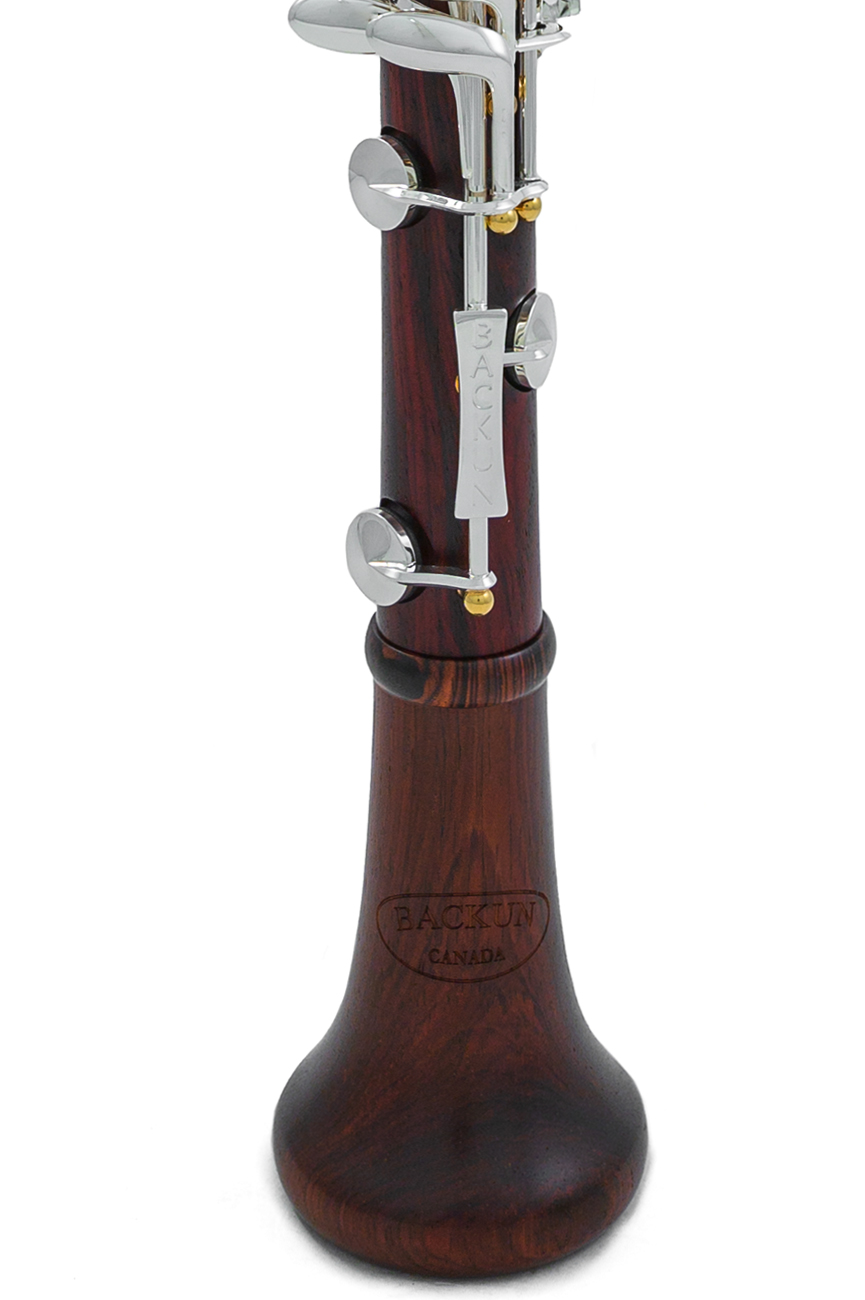 Backun Protege with Eb Lever - Cocobolo with Gold Posts & Silver Keys