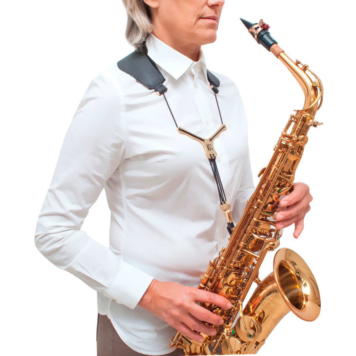 BG Zen S70YMSH Sax Yoke Sling / Strap - Metal Coated Snap Hook